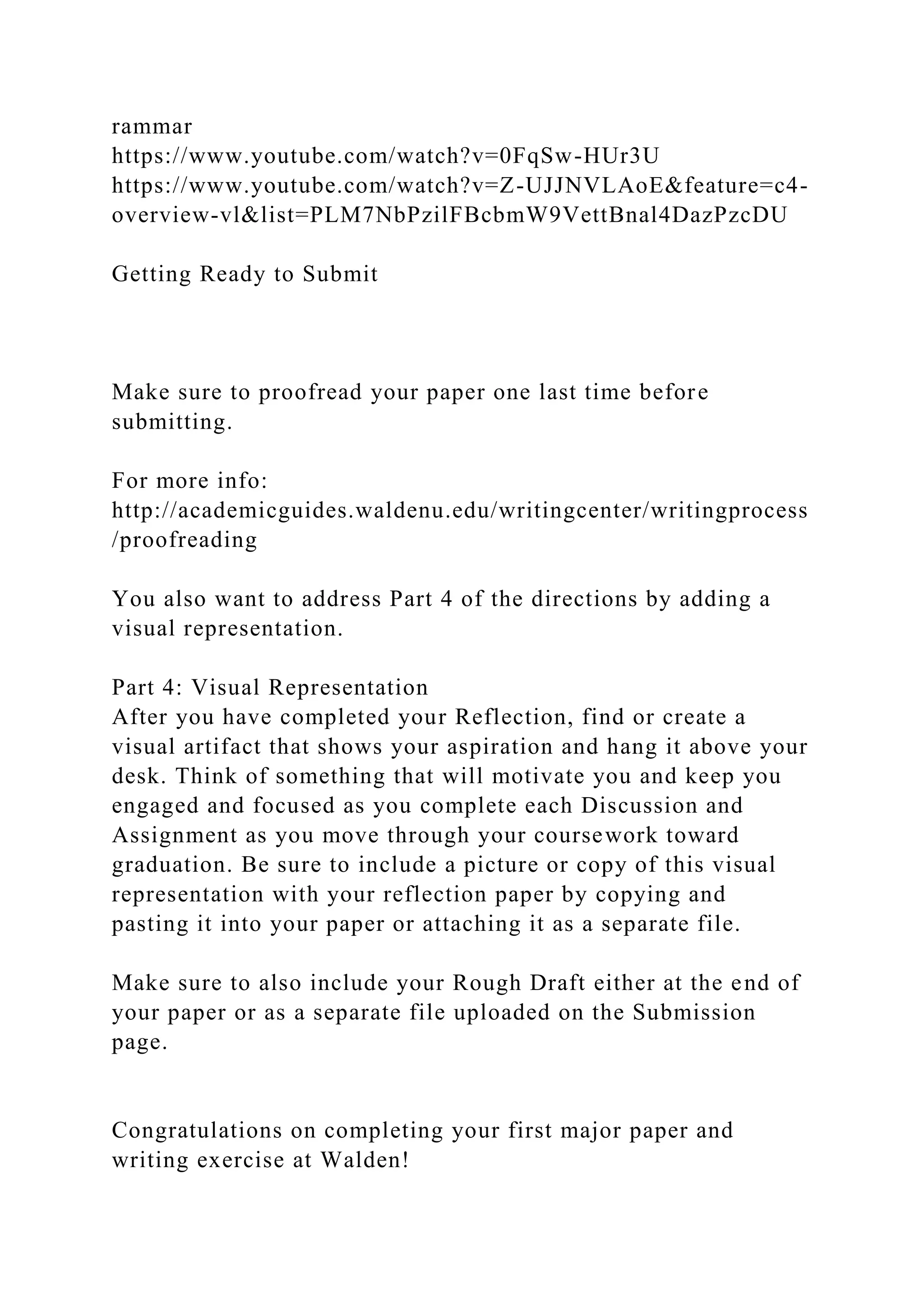 Week 6 Reflection Final Draft Revision Guidelines Still as .docx