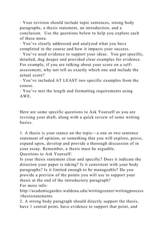 Week 6 Reflection Final Draft Revision Guidelines Still as .docx