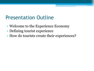 Week 6 the tourist experience | PDF