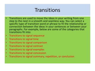 Transitions and Revisions | PPTX