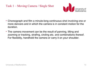 Week 6 Workshop 2 - Choreographing the Camera | PPT