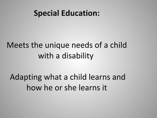 Notes on Special Education | PPT