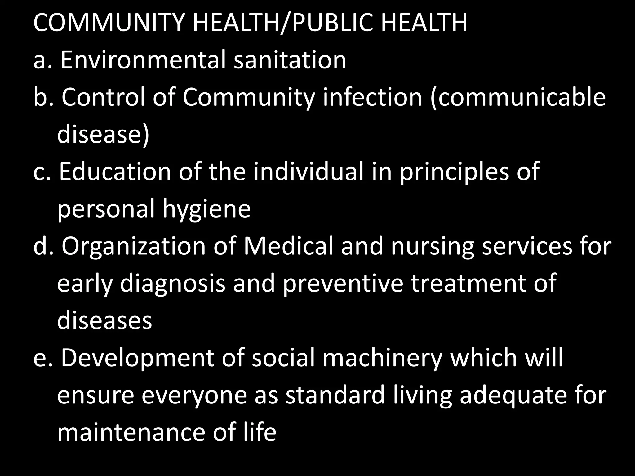 Community and Public Health (Week 7) | PPTX