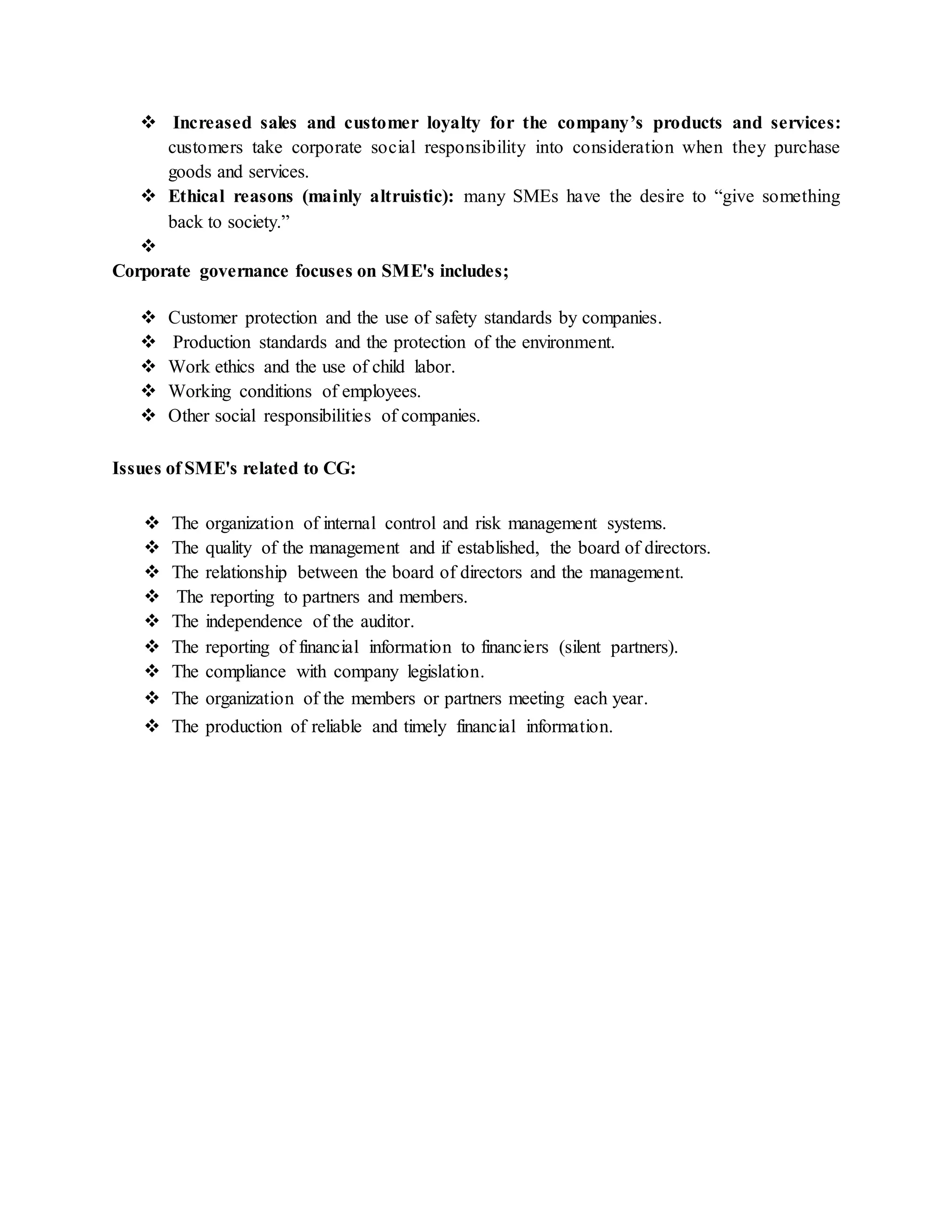 SME's Governance | PDF