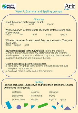 Week 7 | PPTX | Homework and Study | Education