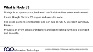 Fundamental of Node.JS - Internship Presentation - Week7 | PPT