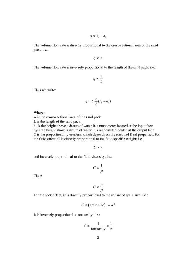 Darcy law | PDF