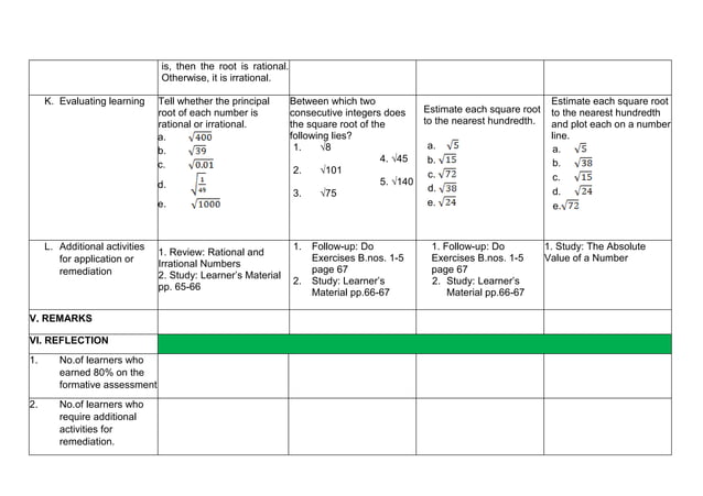 WEEK 7 mathematics 7, quarter 3 week 7.. | DOC | Science