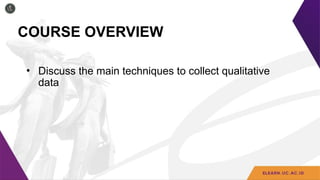 Data Collection for Qualitative Research | PPT