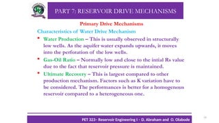 Reservoir Drive Mechanisms in Reservoir Engineering | PPTX