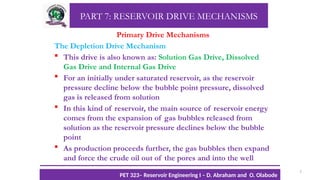 Reservoir Drive Mechanisms in Reservoir Engineering | PPTX