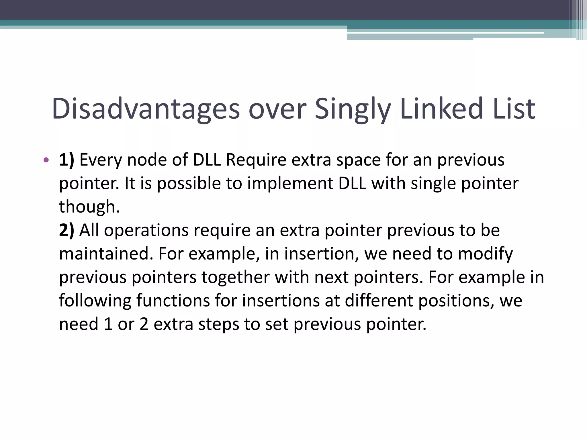 Doubly & Circular Linked Lists | PPTX