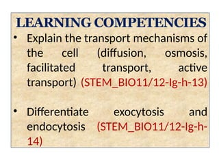 WEEK 7- EXPLAINING TRANSPORT MECHANISM IN CELLS.pptx