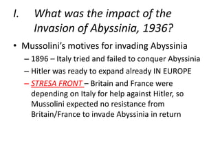 Week 7 - The Invasion of Abyssinia | PPTX
