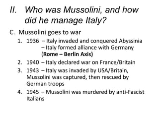 Week 7 - The Invasion of Abyssinia | PPTX