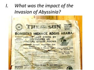 Week 7 - The Invasion of Abyssinia | PPTX