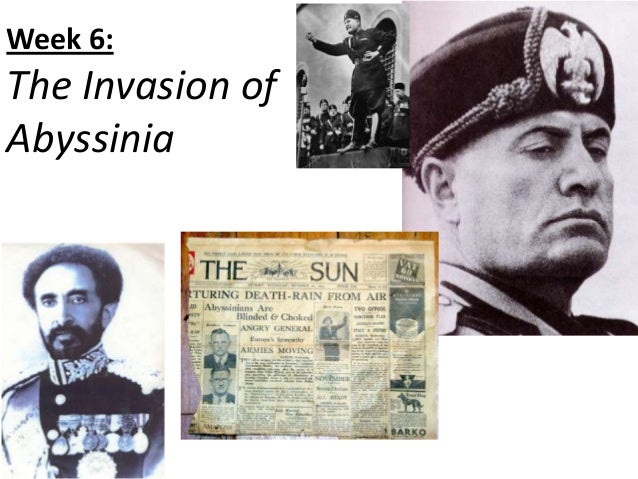 Week 7 - The Invasion of Abyssinia