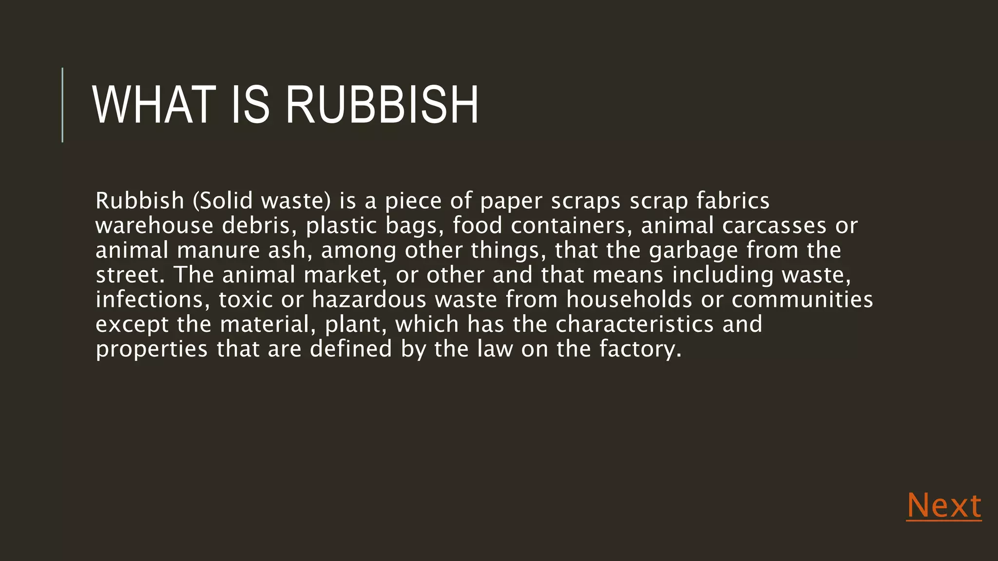 rubbish | PPT