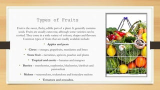 Fruits and Vegetables | PPTX