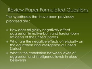 Review Paper – Power Point Presentation | PPT