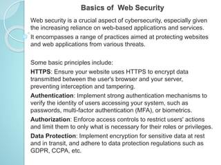 Week 7 Basics of Web Security, a course in cyber security.pptx
