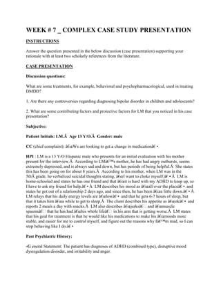 WEEK # 7 _ COMPLEX CASE STUDY PRESENTATIONINSTRUCTIONSAnswer the quest (1).docx