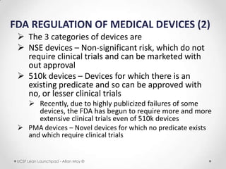UCSF Life Sciences: Week 7 Devices Resources, Activities and Costs | PPTX