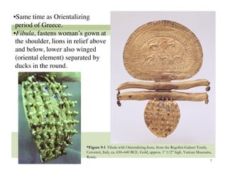 Fibula With Orientalizing Lions
