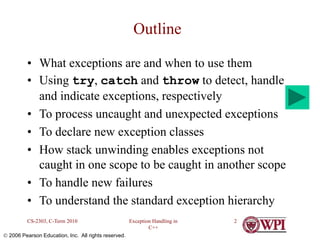 Week7_ExceptionHandling.ppt | Programming Languages | Computing