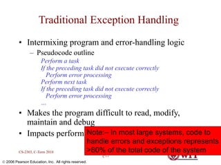 Week7_ExceptionHandling.ppt | Programming Languages | Computing