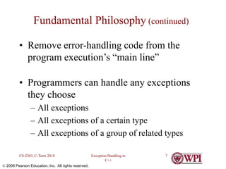 Week7_ExceptionHandling.ppt | Programming Languages | Computing