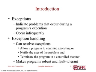 Exception and Error Handling in C++ - A detailed Presentation | PPT