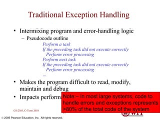 Exception and Error Handling in C++ - A detailed Presentation | PPT