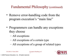 Exception and Error Handling in C++ - A detailed Presentation | PPT