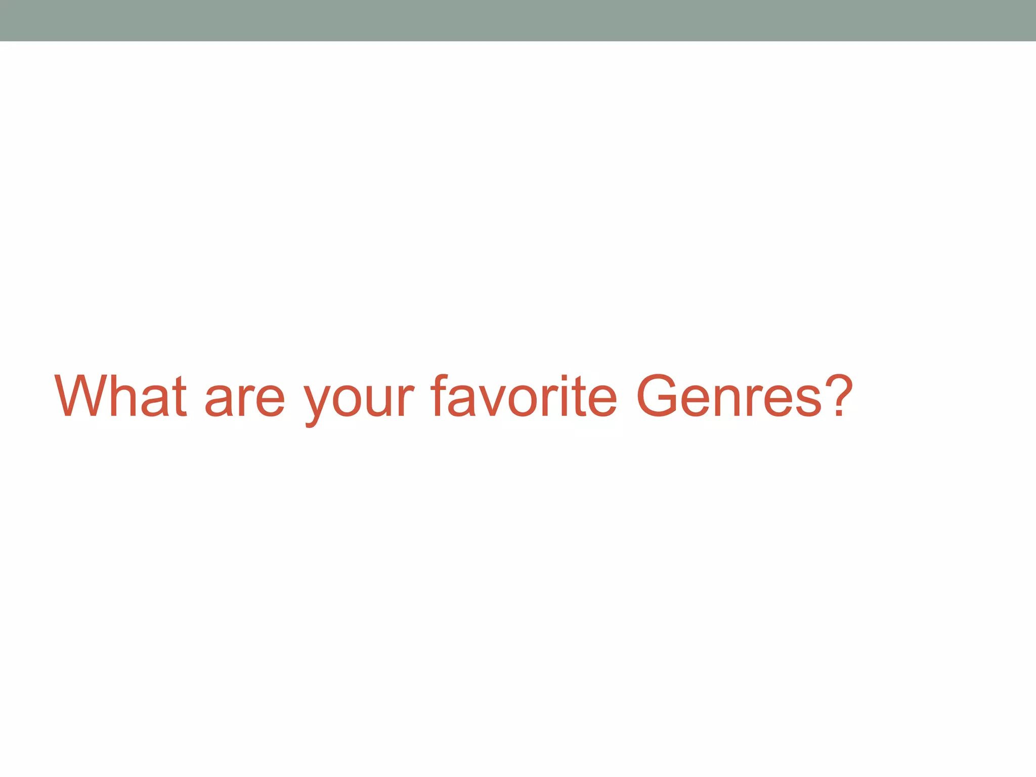 Intro to Film: Genres | PPT