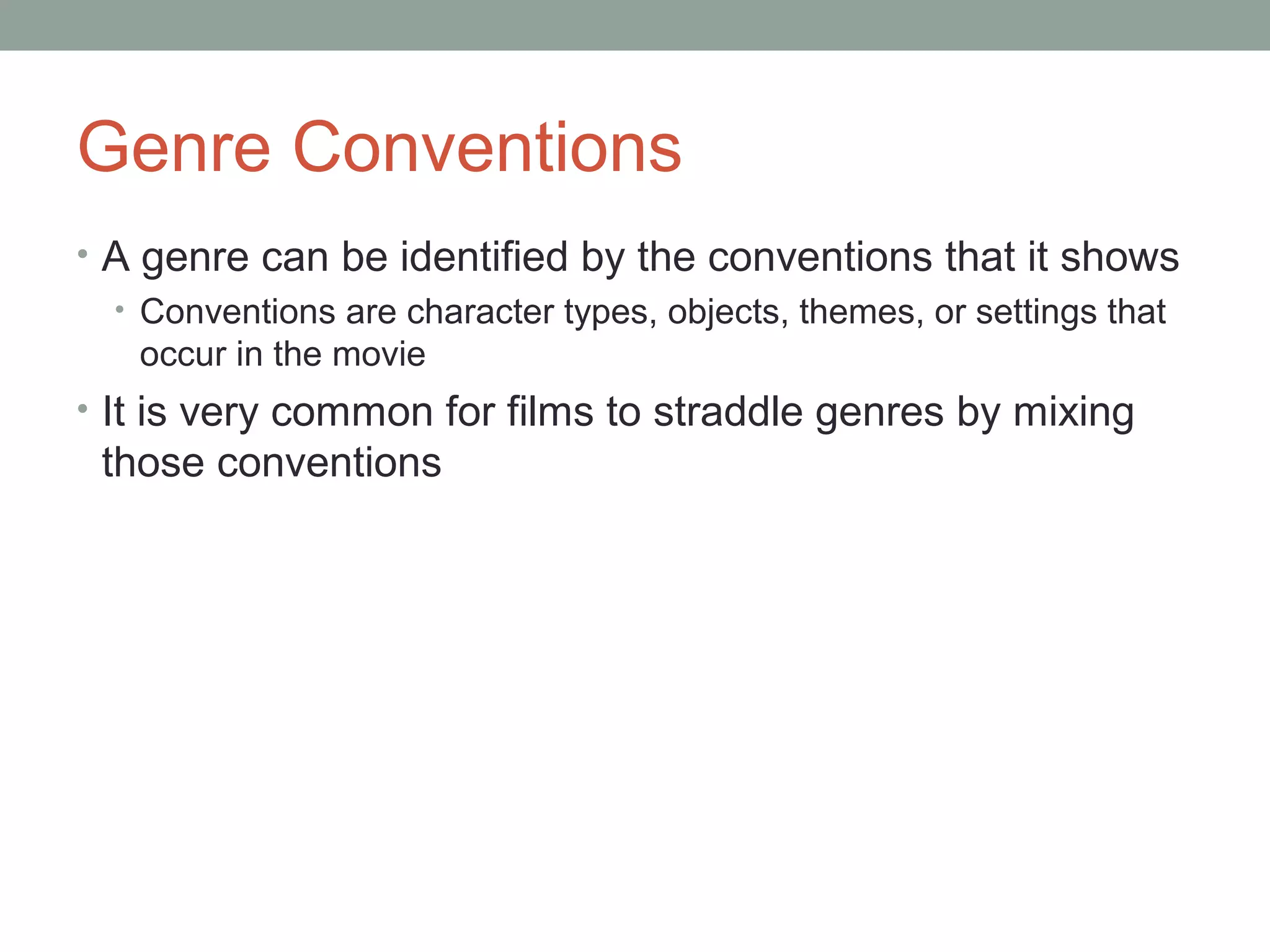 Intro to Film: Genres | PPT
