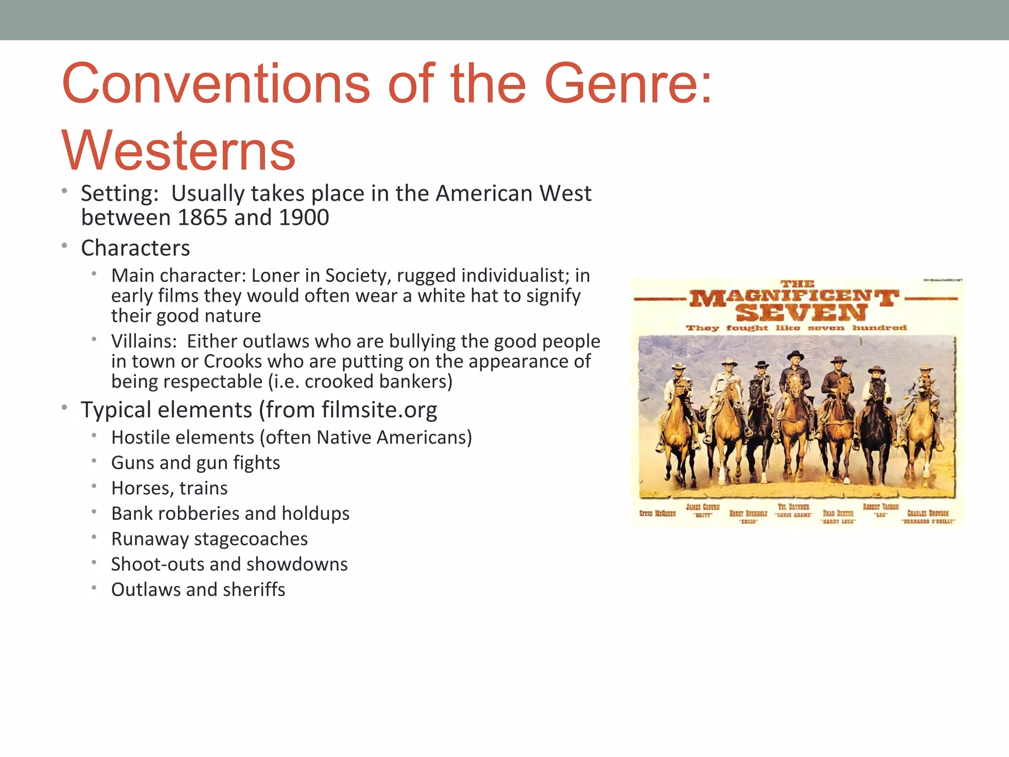Intro to Film: Genres | PPT