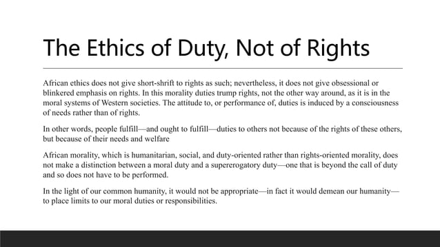 Week 7, Lecture 3 & 4.pptx, Affrican Ethics Lecture | PPT