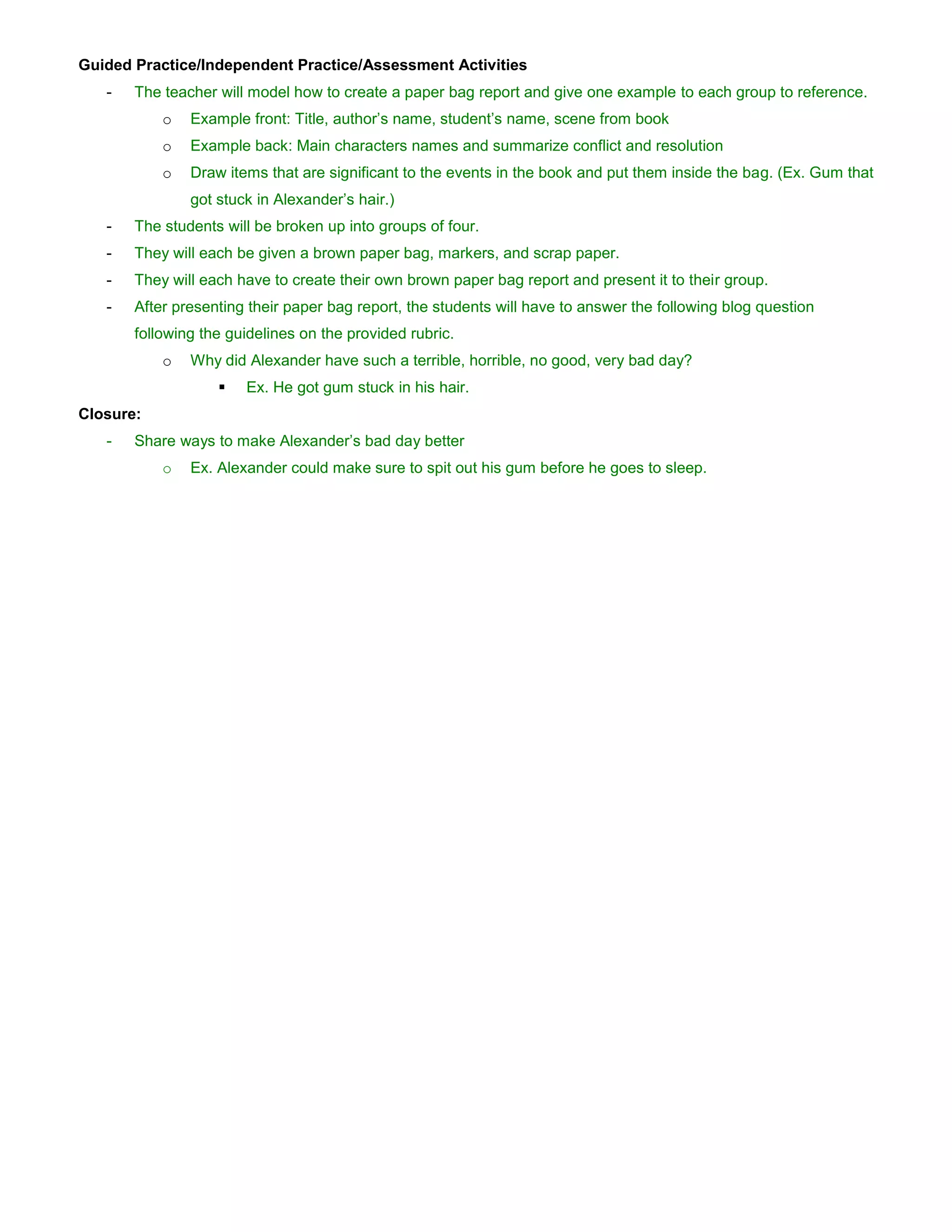 Week 7 lesson plan | PDF