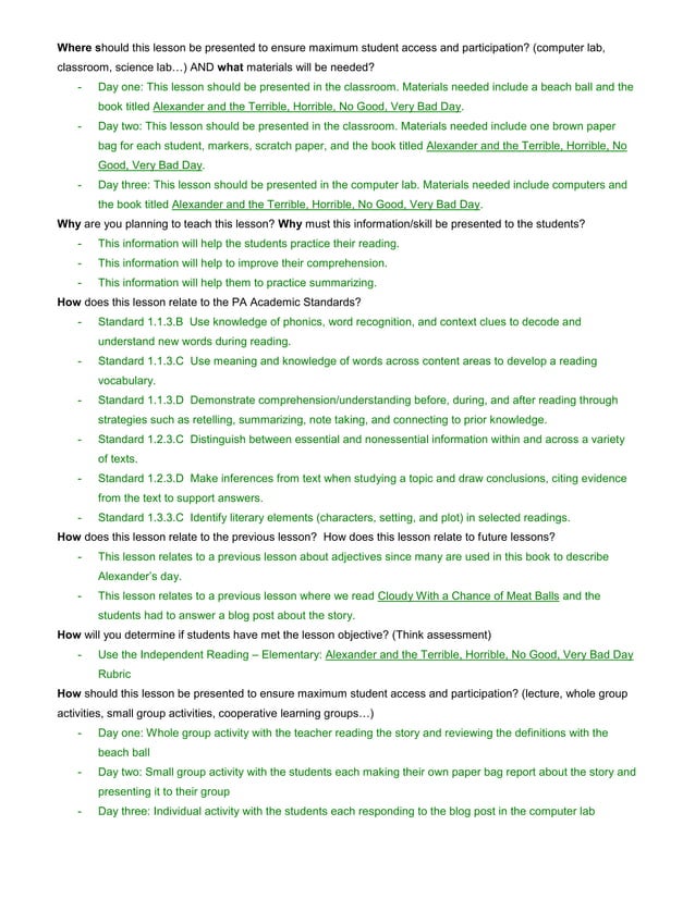 Week 7 lesson plan | PDF