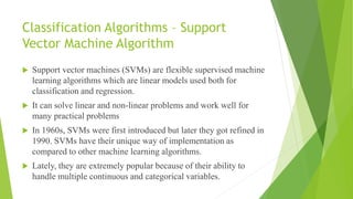 classification algorithms in machine learning.pptx | Technology Industry | Industries