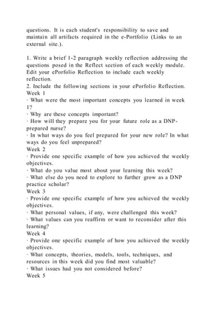 Week 7 nr700 reflection on learning re submit assignment· due | DOCX