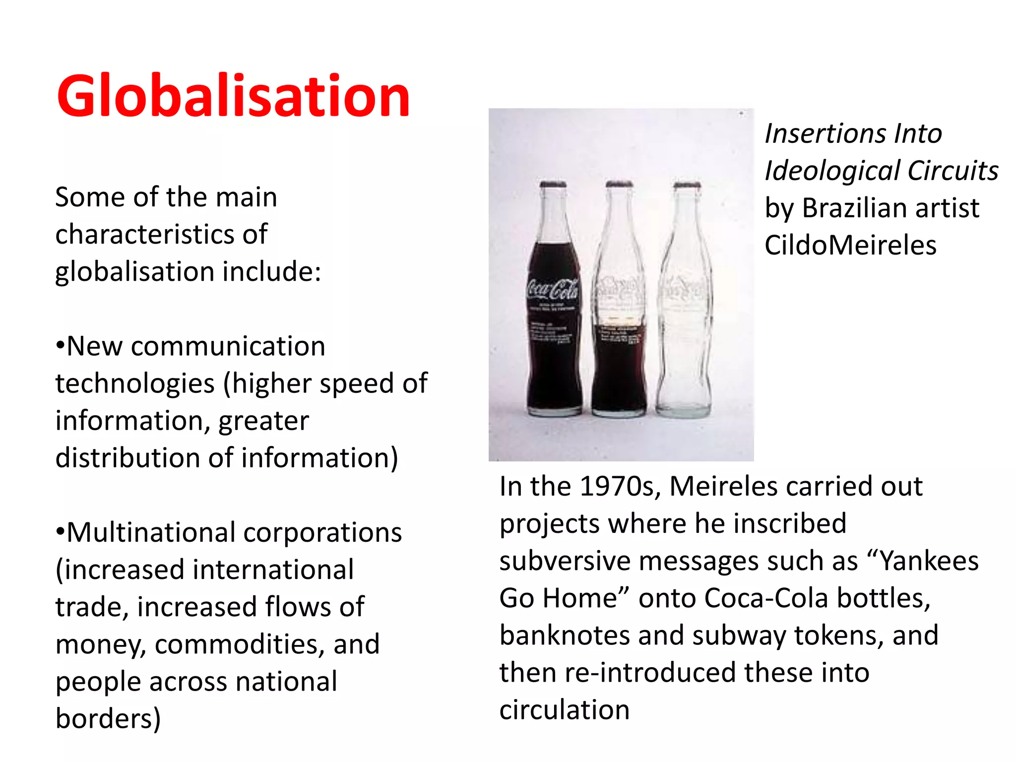 Week 7 Introduction to Postmodernism: Globalisation and Art | PPTX