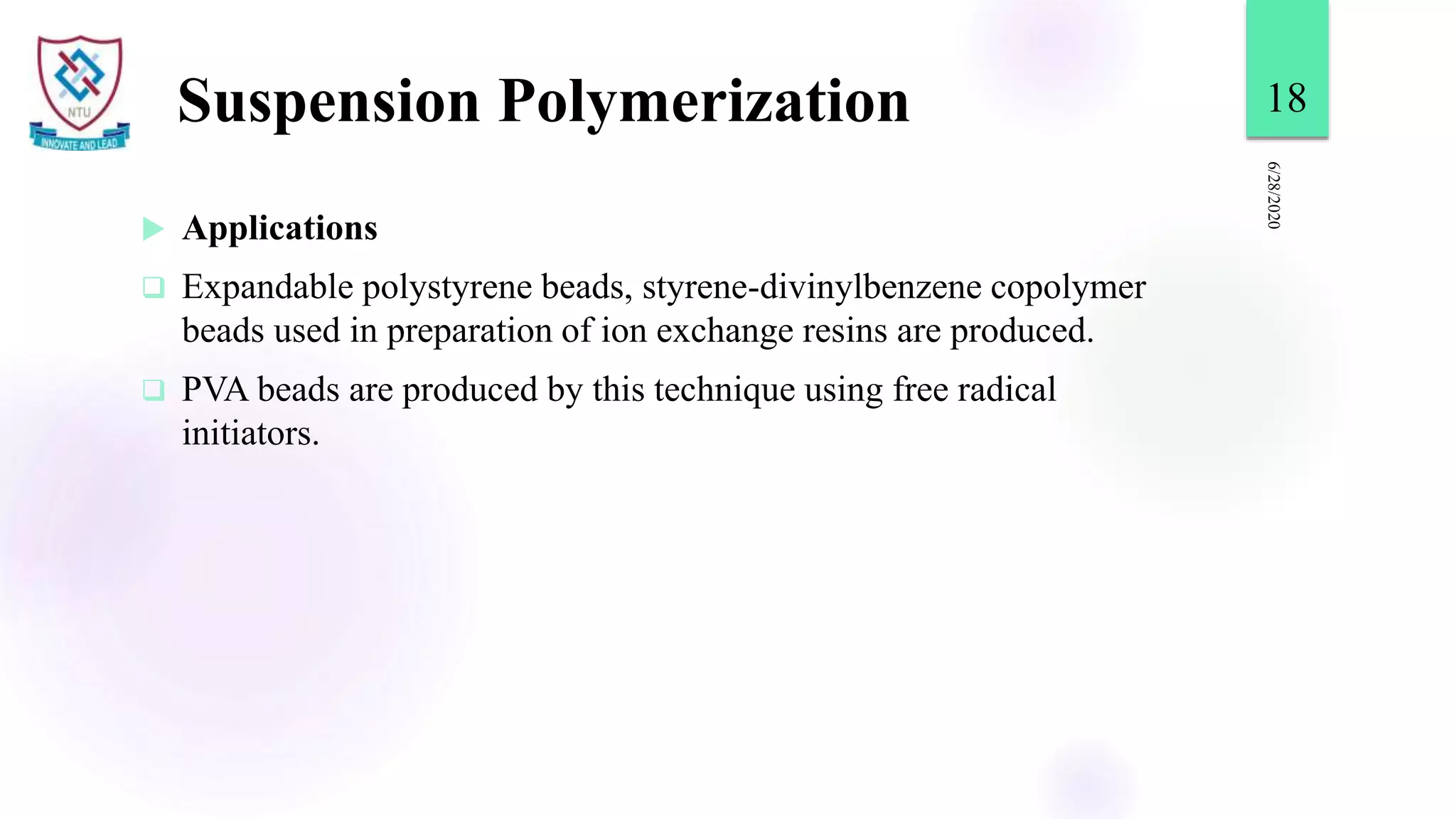 Techniques of Polymerization | PPTX