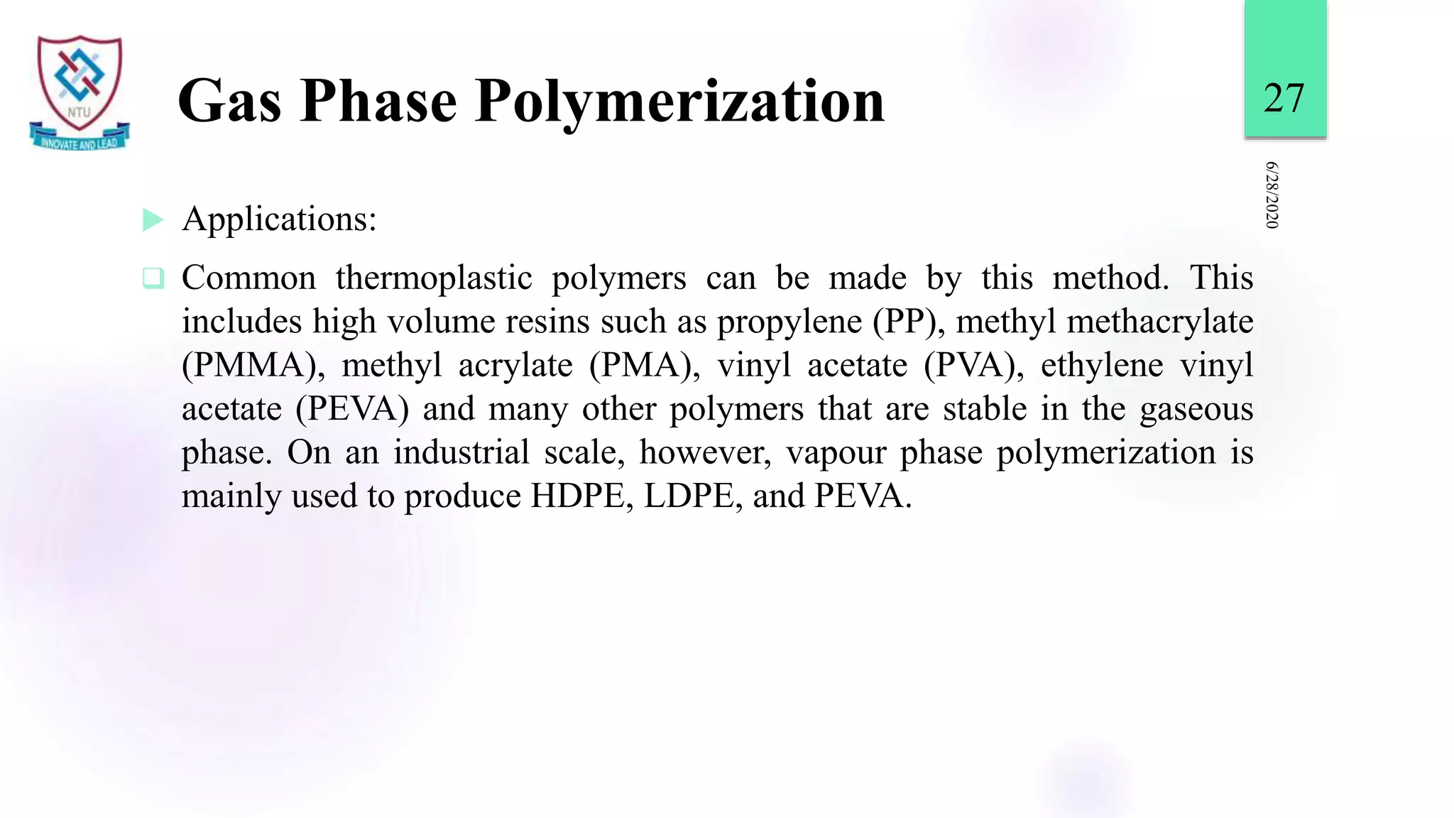 Techniques of Polymerization | PPTX