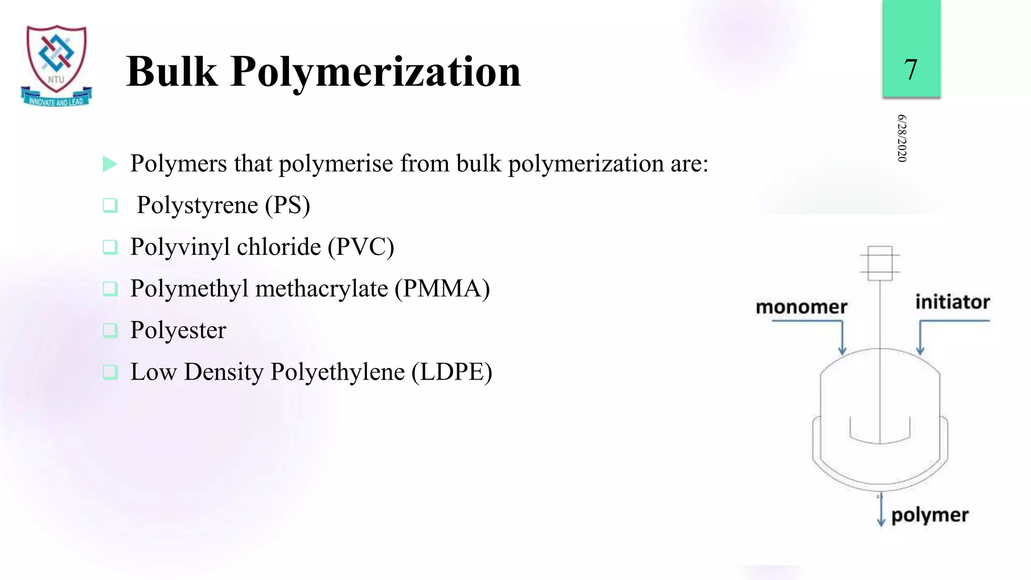 Techniques Of Polymerization Pptx
