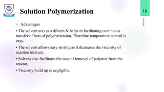 Techniques of Polymerization | PPTX