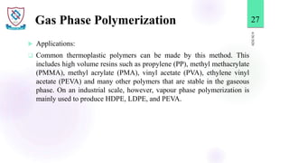 Techniques of Polymerization | PPTX