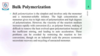 Techniques of Polymerization | PPTX