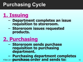 Week 7 Procurement (Purchasing, Receiving And Storing) 2 2552 | PPT